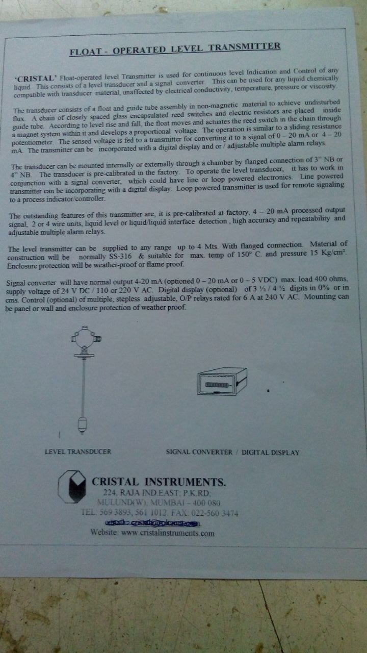 Cristal Instruments - Serving Field Of Instrumentation & Control ...